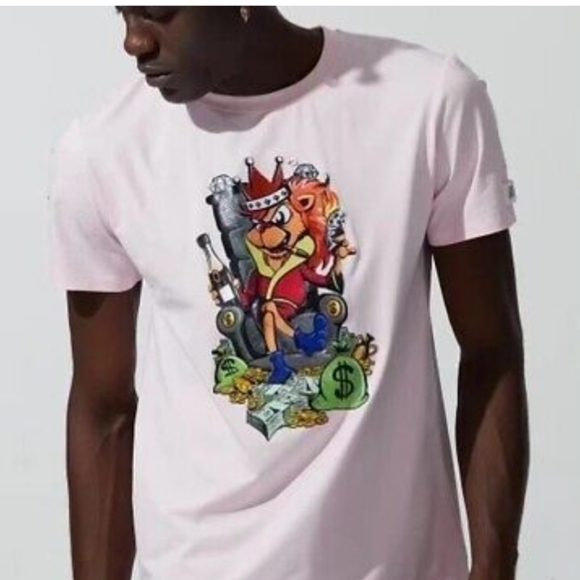 Fifth Loop | Shirts | Mens Fifth Loop King Lion Baby Pink Graphic Tee ...